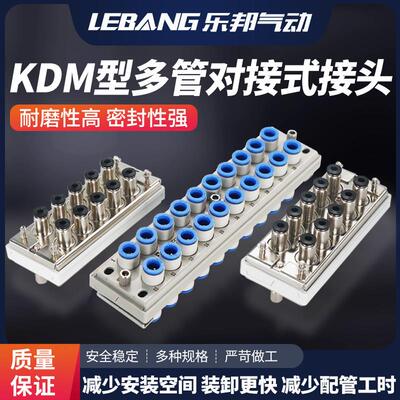 KDM10P-04多管对接式接头10位10S-06 20根气管20P/20S-08条FA0410