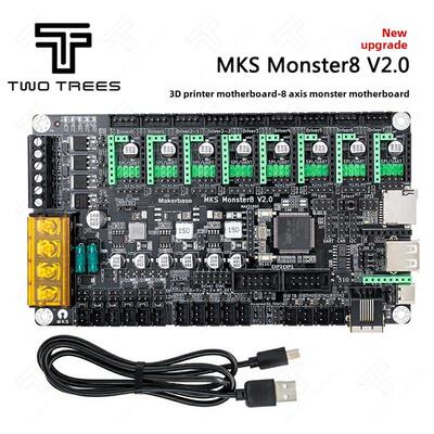 3D打印机主板Mks Monster8 V2.0 Monster Voron主控8轴集成控制板