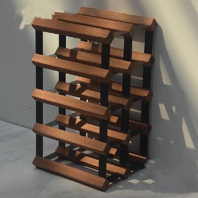 极速Antik Kayu Anggur Rak Pemegang Kabinet Rak Berdiri Bebas