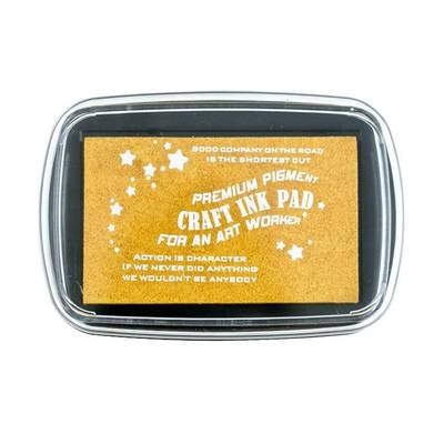 金属印台复古珠光金银色黑色剪贴印章大尺寸珠光橡皮印泥帐章手