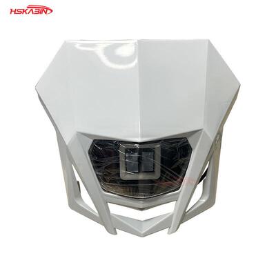 越野摩托车本CRF450田北海鬼脸正林KT230前照灯大灯总成鬼面头罩