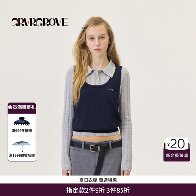 GRVR GROVE官方旗舰店2026PS春季长袖毛衣韩系叠穿内搭GP26KNC61