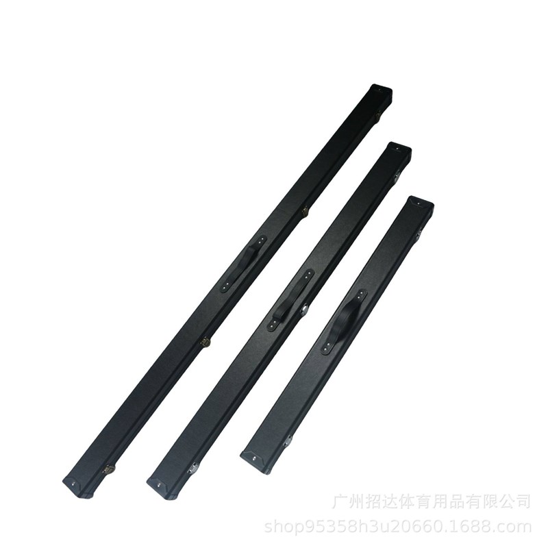 热销台球杆皮杆盒3/4分体英式杆通杆杆盒雅黑经典耐用绒布杆盒