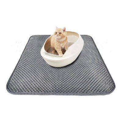 极速Double Cat Litter Box Trapper Mat Pad Larger Honeycomb w