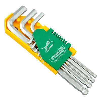 9 set extra long hex key ball end set allen keys 1.5-10mm w