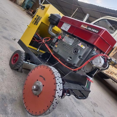 TY-500C 手推式柴油切割机厂 混凝土路面用切缝机 马路防滑刻槽机