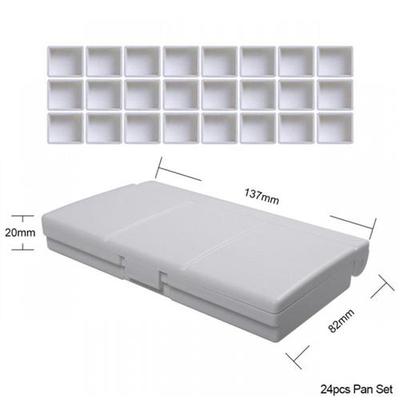 6/12/14/24pcs Empty Full/Half Pans White Half Pans Paint