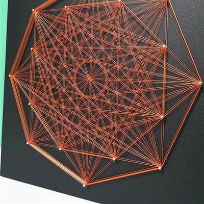 几何立体图形钉子绕线画创意手工diy制作材料包弦丝画装饰礼物