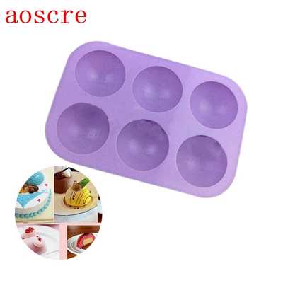 Silicone 6 Round ape Mold Muffin Pan Jelly Cupcake Candy C