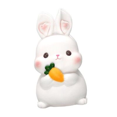 极速Lovely Rabbit Money Bank Handmade Money Box Statues Disp