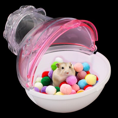 好货1pc Pet Hamster box Bath Sand Room House Bathroom Cage B