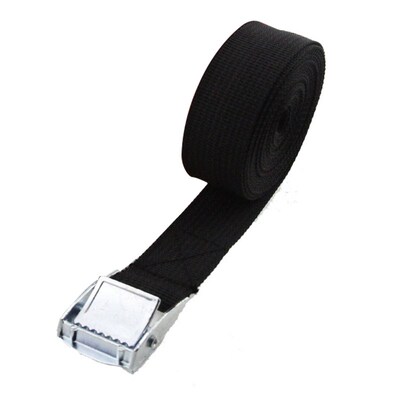 New 6M*25mm Black Tie Down Strap Strong Ratchet Belt Luggage
