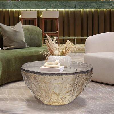 新款现代抽象透明抽象透意树茶几雕塑摆件酒店大堂现代明创装饰品