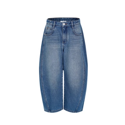 Journal Record 26夏季新款八分宽松随性阔腿弯刀裤Rainbow集合店