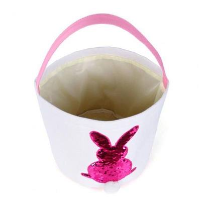 Sequins Rabbit Design Easter Egg Candy Gift Hunt Basket
