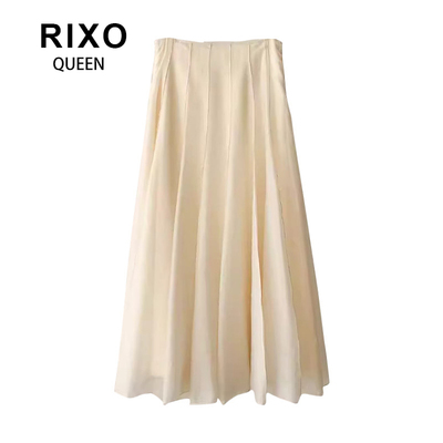 RIXO QUEEN仙气飘飘韩国OUNCE26春夏百搭高级感显瘦褶皱半身裙女