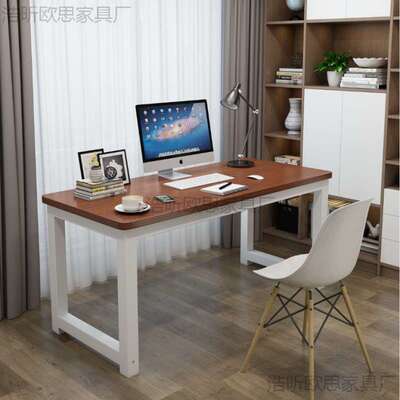 圆电脑桌台式家桌用学学角习桌写字台简约书桌生长方形卧室办NHE