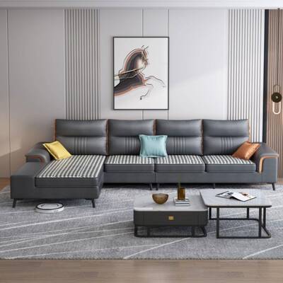 现约布艺发沙免洗代客厅组合科技布小户型简冬夏两用拼色贵妃WCI