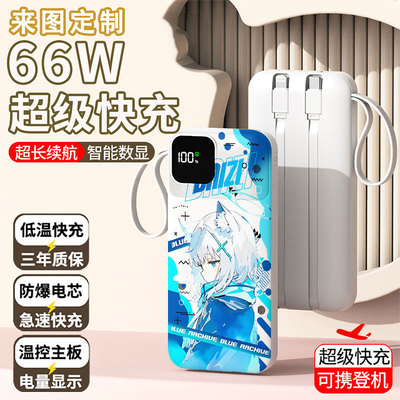 【3C认证】砂狼白子充电宝20000毫安移动电源快充动漫周边定制图