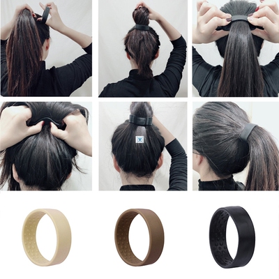 极速New Silicone Foldable Stationary Elastic Hair Bands For