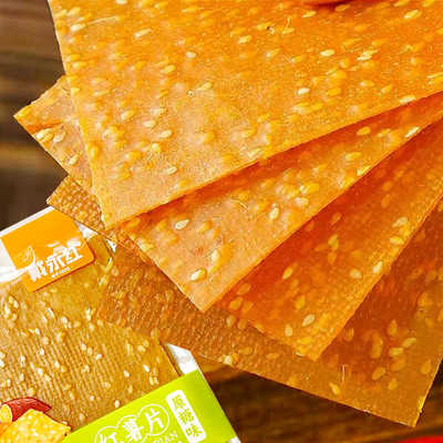 戴永红零食手工红薯片无添加色素芝麻桔子味原糖味地瓜干番薯片