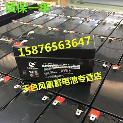 CONSENT GS12V1.3AH 防火卷帘门蓄电池12V1.3AH/20HR翼闸摆闸电池