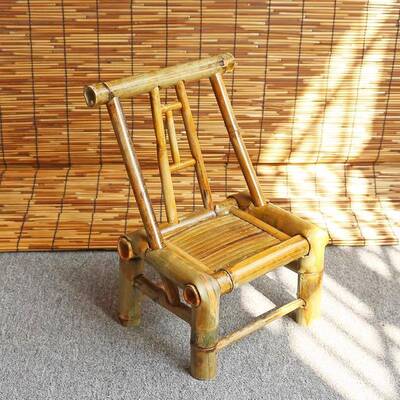竹椅子靠背椅竹制家具手工竹编ZAJ子户外椅休闲老式阳台子儿凳童