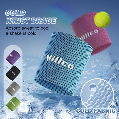 2 PC Summer Ice Cooling Wrist Sweatband Sport Wristband