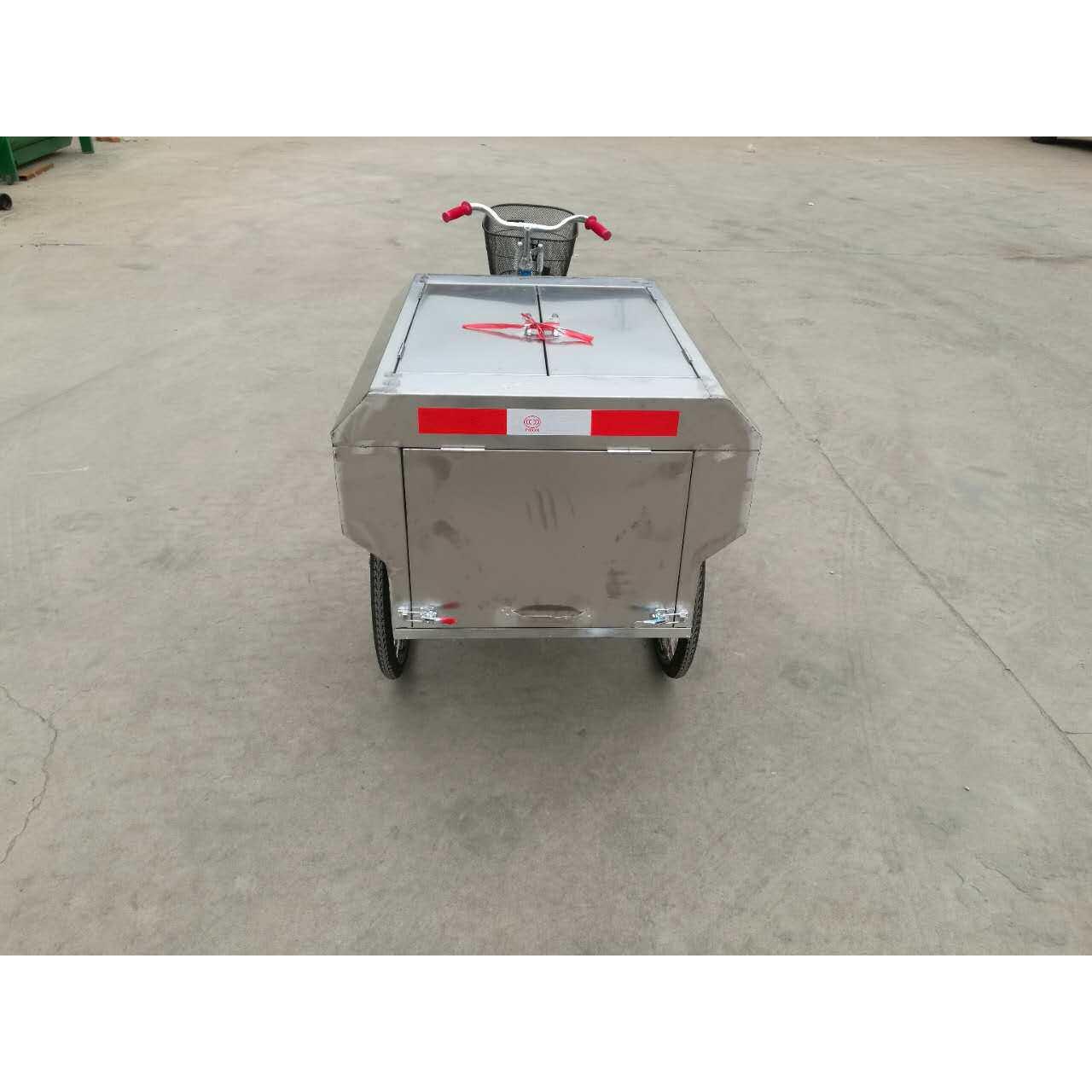 不锈钢人力三轮环卫车脚蹬保洁车物业学校道路清扫社区垃圾清运车