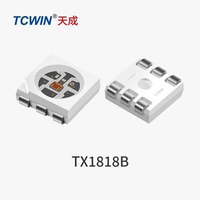 5050幻彩灯珠TX1818内置集成IC三基色TOP封装12V6脚坏点续传SMD