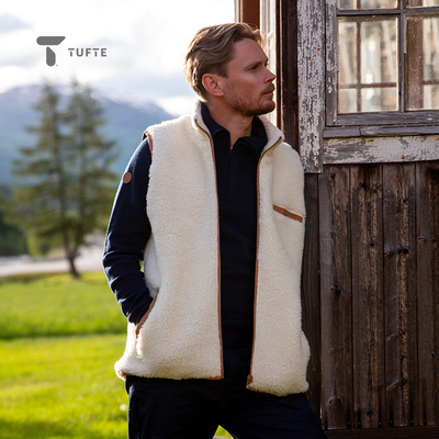 TUFTE男士羊毛保暖马甲正反两穿