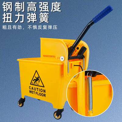 清洁榨车手洗拖面把挤水水桶酒店家保洁用拖布桶压水AL101925器拖