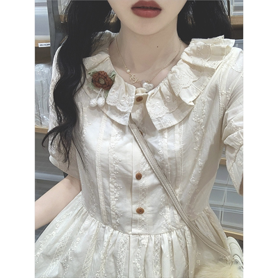 法式初恋刺绣连衣裙女夏小