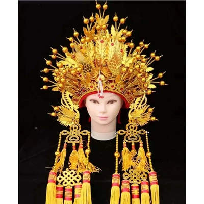 舞蹈头饰戏剧戏曲金凤冠新娘婚庆