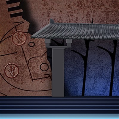 古代建筑瓦房牌坊战争舞台剧话剧情景剧戏剧戏曲高清大屏幕图片