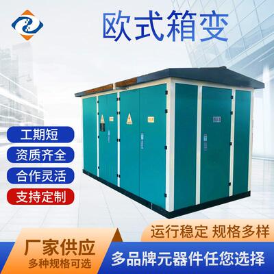 箱户变电站箱式变器压200kva欧式箱式变组合式变压器外配CGH电房