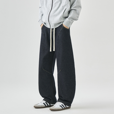 情侣牛仔裤休闲松紧长裤