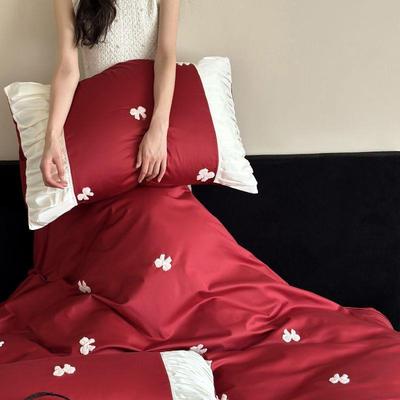 法式公主风100SXS24824长棉床单品四件绒套软糯磨秋冬温暖全棉毛