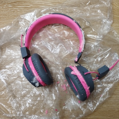 【残缺品】吉Lab头戴耳机 CSR8635 断裂脱皮老化外壳发黏