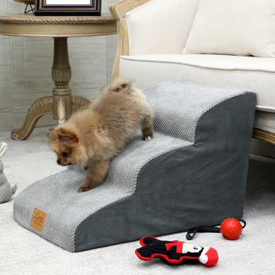 宠物爬高楼梯猫狗台阶楼梯小型泰迪床边海绵梯子台阶上床爬梯垫子