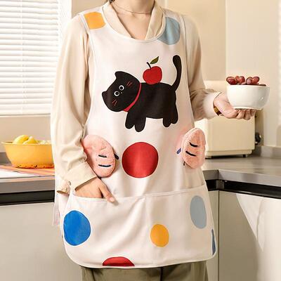 防油做饭89120裙25围天地罩鱼防衣感水家用新款厨房工作服马甲