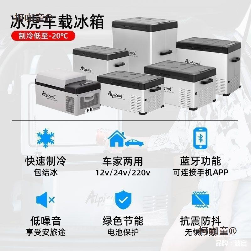 冰麦虎车载冰箱24V1两2车家V198用压缩机制冷冷冻冷藏宿舍迷你小