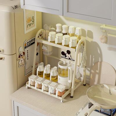 厨房调品置物AL100707架台面多功料能抽调油料架家用拉盐酱醋收纳