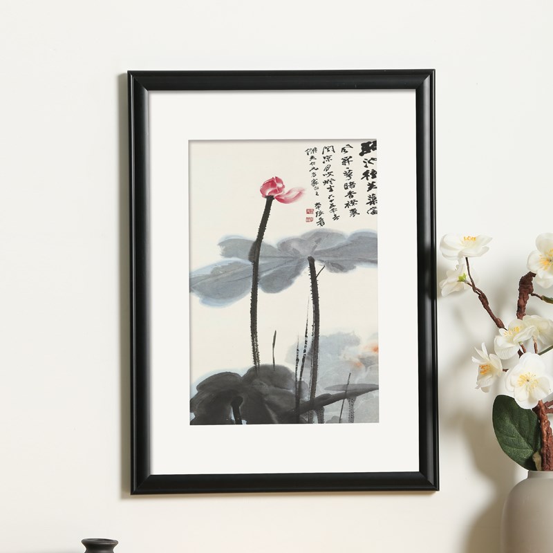 CF89中式实木相框挂墙装裱4K开8k书法字画宣纸N画框框架A3a4国画1_虎窝淘