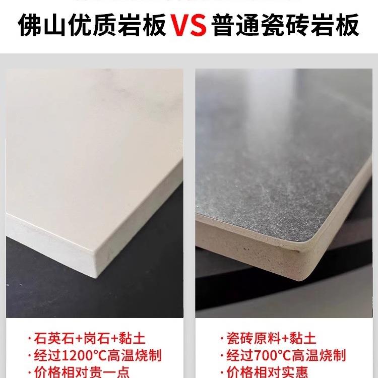 圆形岩板台面餐桌面砖板大理石材桌板985几单更独瓷转盘换石茶板