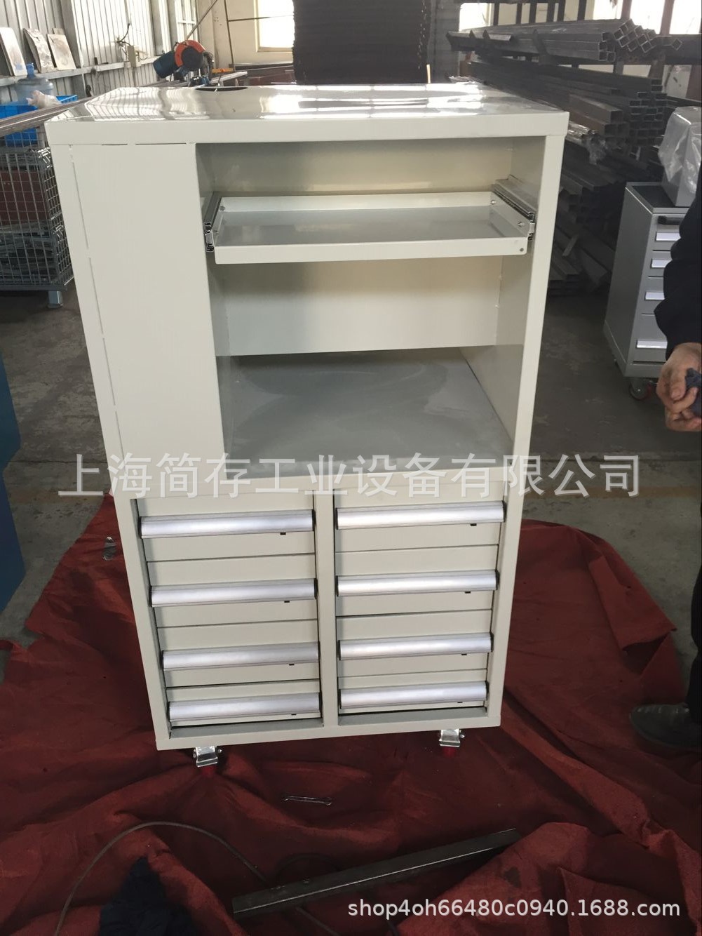 双列抽屉柜工具车 组合工具柜五金工具车 多功能储物柜移动电器柜