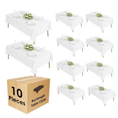 外贸新款 Outdoor Tables 派对套装10件装60x102矩形高级桌布防皱