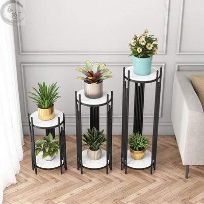 客室内大石简约JML-6441现代花几花架子电视柜旁厅多层件架轻奢摆