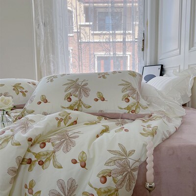 速发V7T【山茱萸】秋冬套印四件花氛围感床品森系