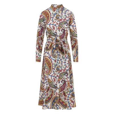 Etro 艾绰 女士 SS26 中长连衣裙 Etro 佩斯利印花长袖衬衫连衣裙